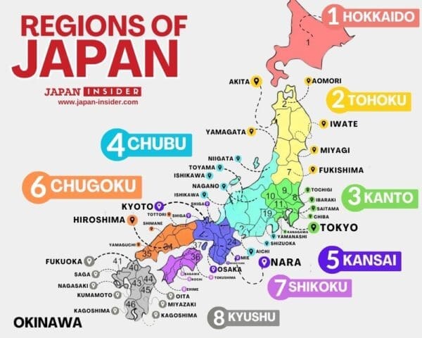 The 8 Japan Regions, explained [with free map] | Japan Insider